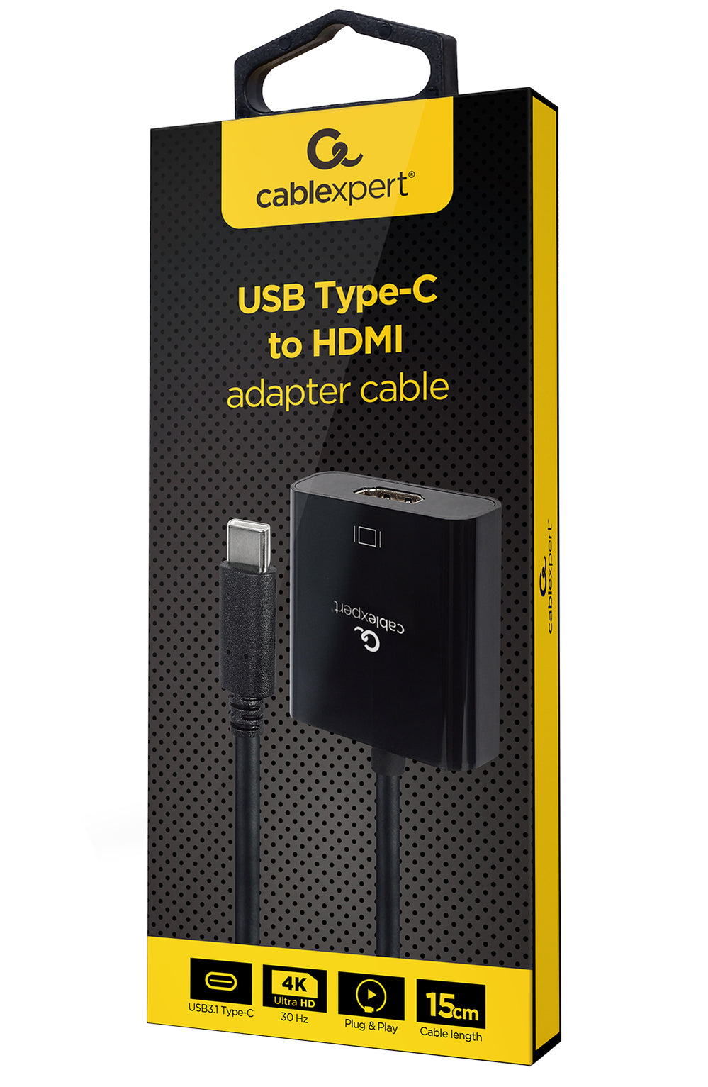 Cablexpert USB Type-C To HDMI Adapter Cable - 15cm - CXB-TC-HDMI/ADPTR ...